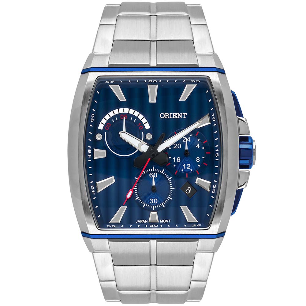 RELOGIO ORIENT UNIQUE MASCULINO CRONOGRAFO GBSSC013 PRATA - ORIENT RELÓGIOS