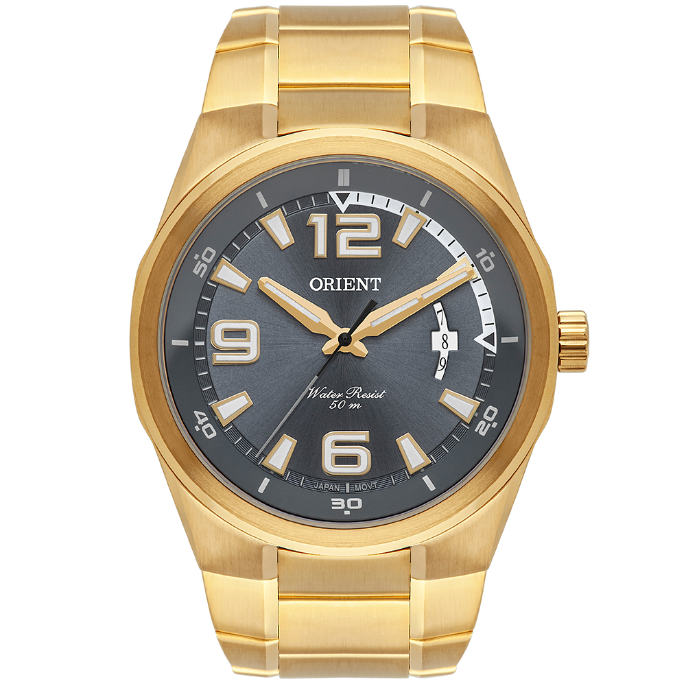 RELOGIO ORIENT SPORT MASCULINO CLASSICO MGSS1240 DOURADO - ORIENT RELÓGIOS