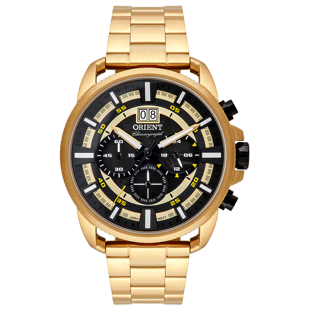RELOGIO ORIENT XL MASCULINO CLASSICO MGSSC031 DOURADO - ORIENT RELÓGIOS