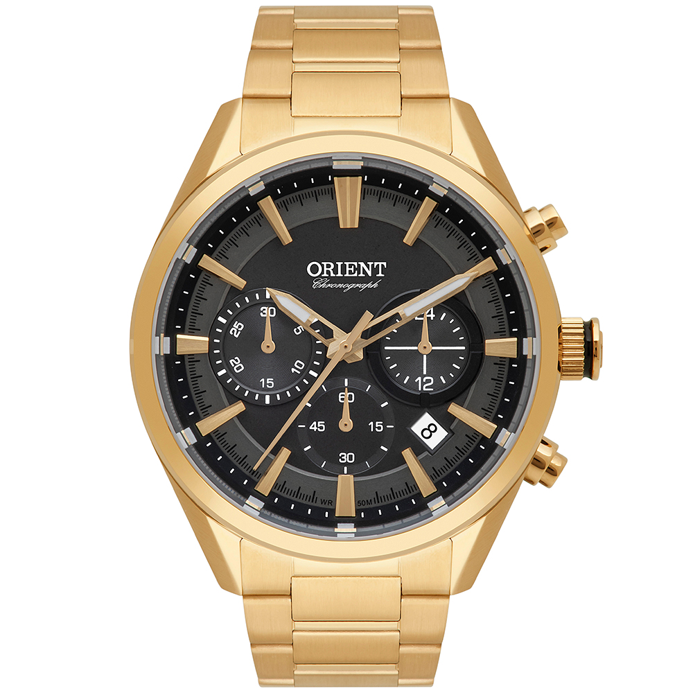 RELOGIO ORIENT ETERNAL MASCULINO CRONOGRAFO MGSSC046 DOURADO - ORIENT ...