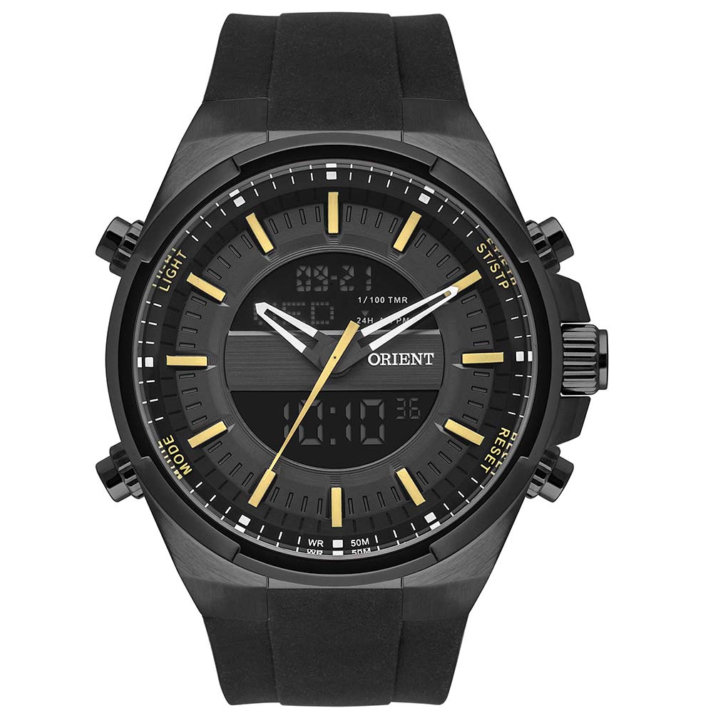 RELOGIO ORIENT NEO SPORTS MASCULINO CRONOGRAFO ANADIGI MPSPA007 PRETO ...