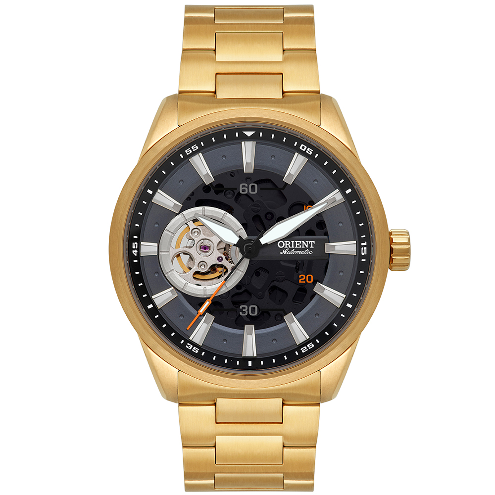 RELOGIO ORIENT AUTOMATICO MASCULINO CLASSICO NH7GG001 DOURADO - ORIENT ...
