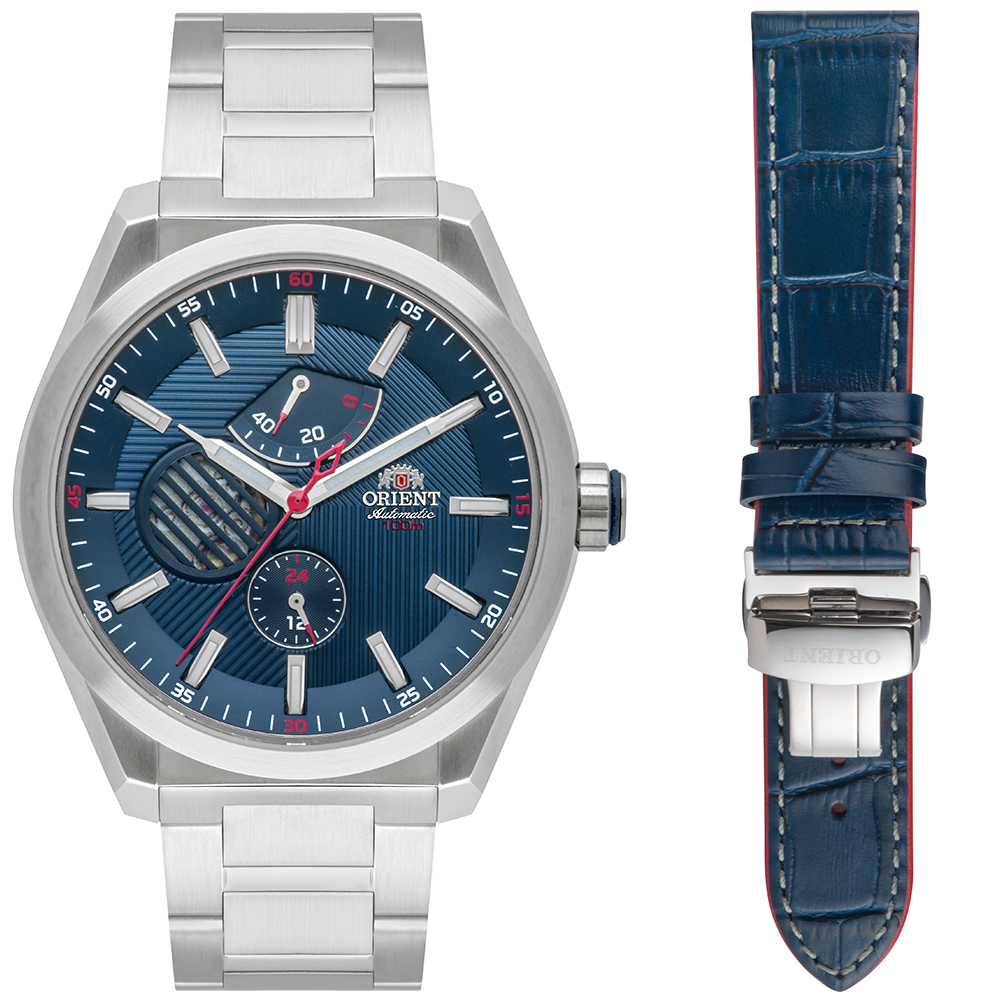 RELOGIO ORIENT AUTOMATIC SUPERIOR MASCULINO CLASSICO YN8SS004 PRATA ...